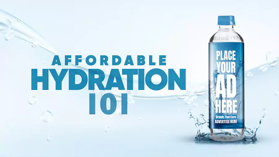 marketing on water bottles